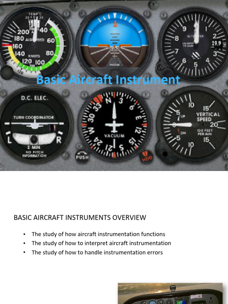 Basic Aircraft Instrumentation (FINAL) PDF | PDF | Airspeed | Gyroscope