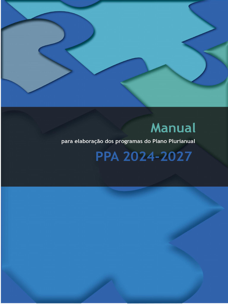 Manual de Elaboração do PPA 2024-2027 | PDF | Orçamento | Orçamento ...
