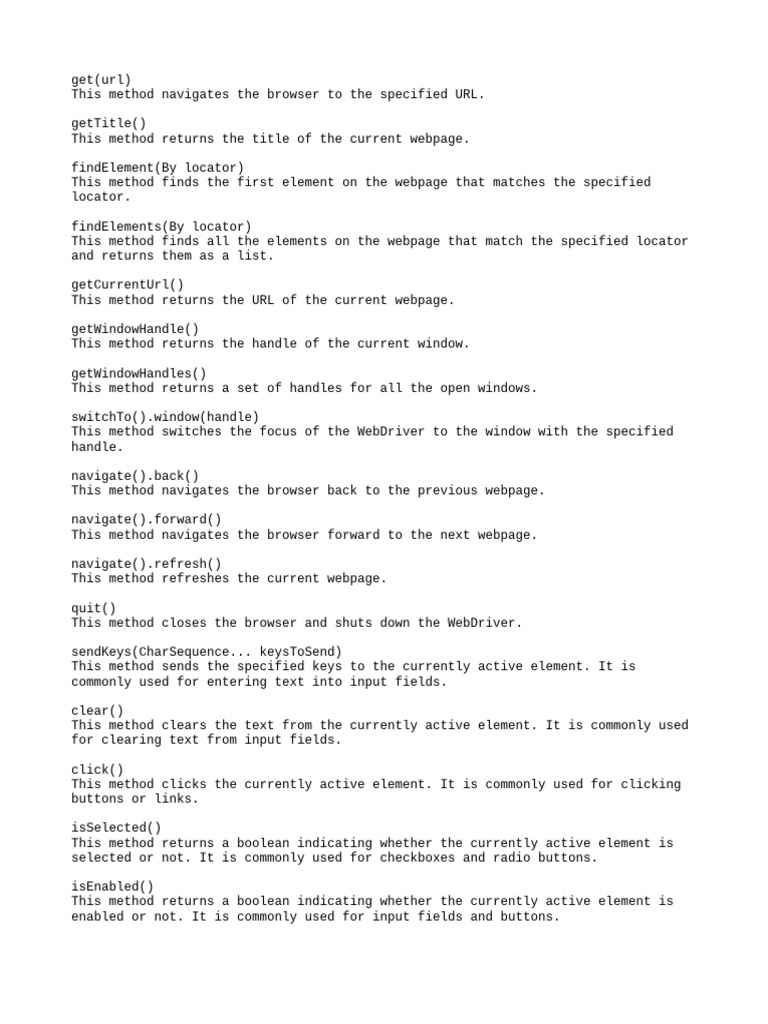 Automation Questions -1 | PDF | Web Page | Uniform Resource Identifier