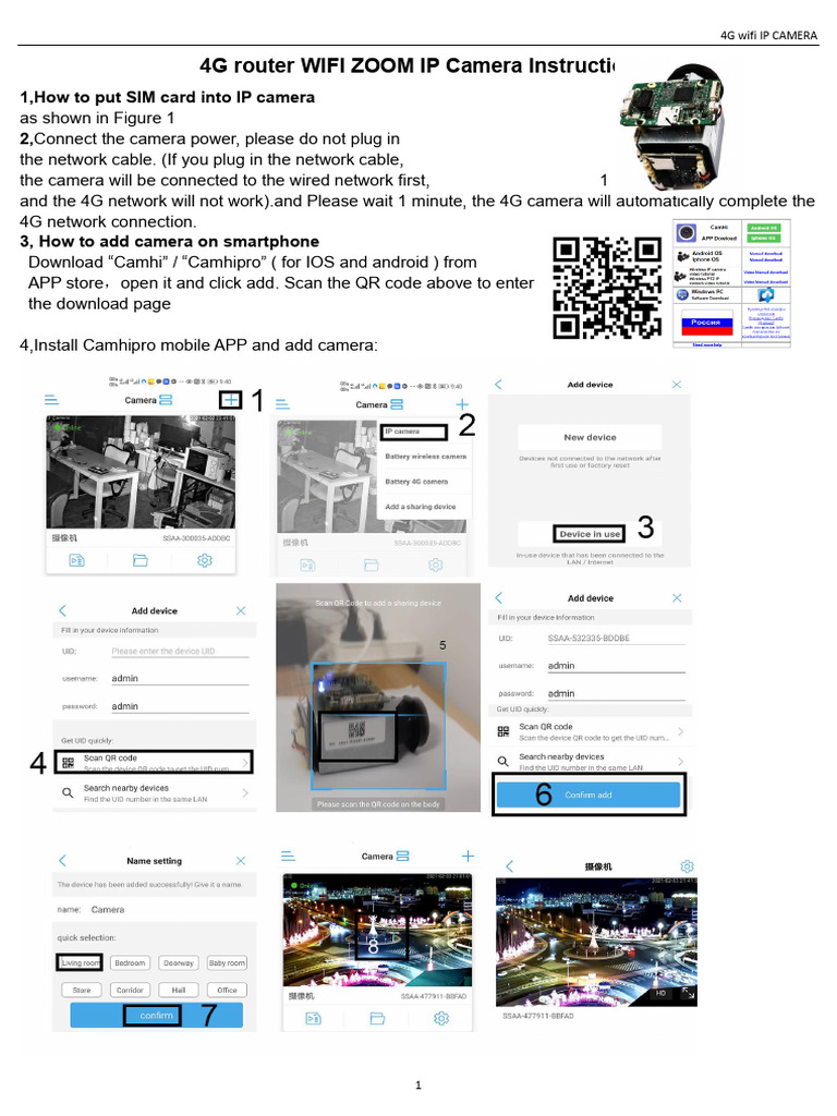 Camhi 4g 2lan Zoom Ip Camera Manual | PDF | Wi Fi | Computer Network