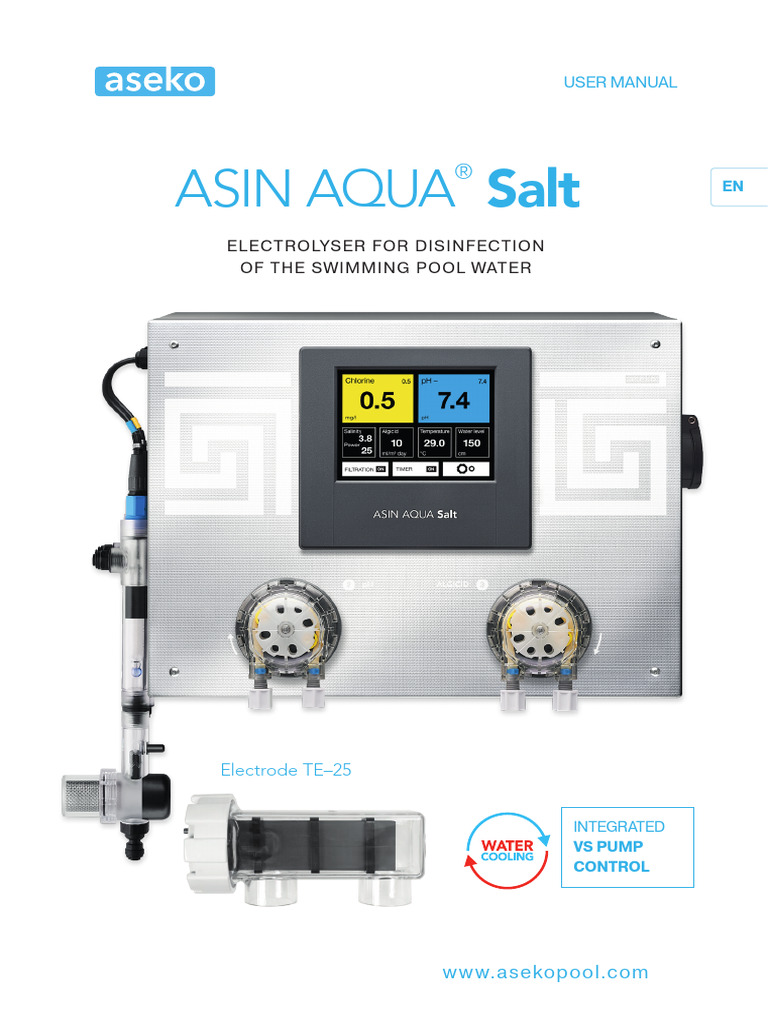 ASIN Aqua SALT Manual | PDF | Chlorine | Pump