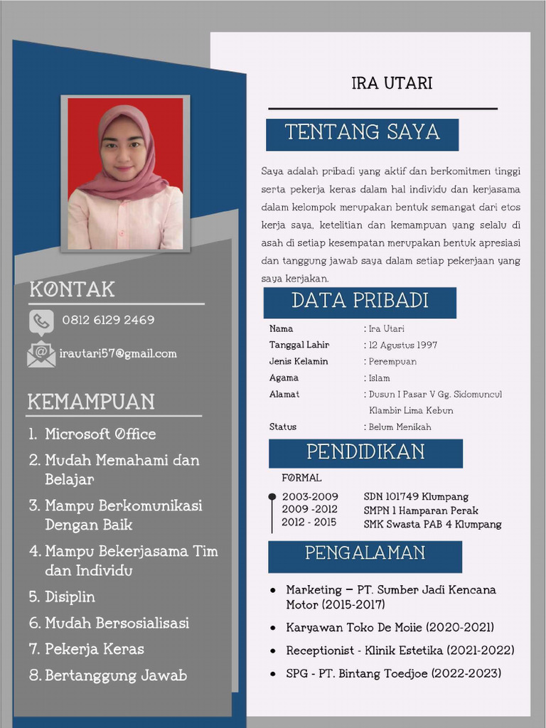 Ira Utari - CVme | PDF