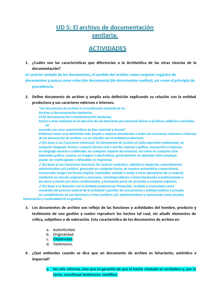 Ads Actividades Ud.5 | PDF | Historial médico | Hospital