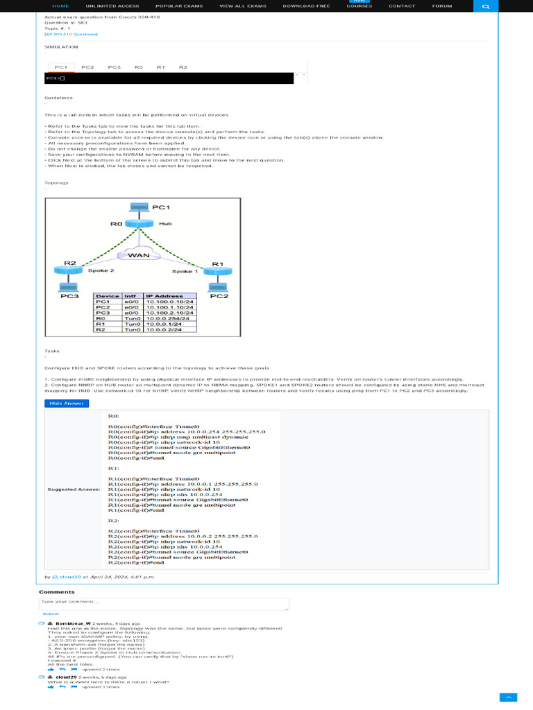 Sim-583 Gre | PDF | Ip Address | Router (Computing)