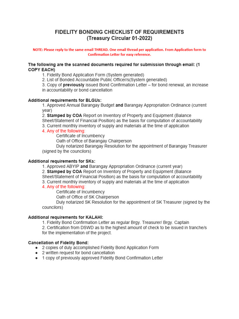 Checklist (OFBS) | PDF | Finance & Money Management