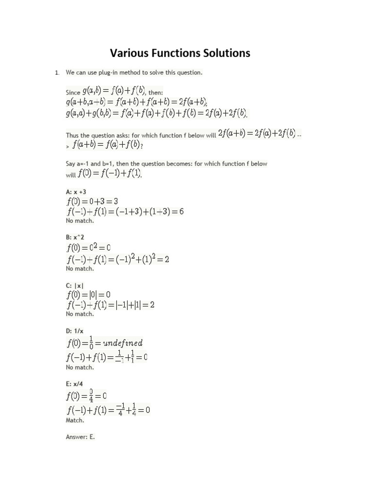 Various Functions Solutions | PDF | Prime Number | Numbers