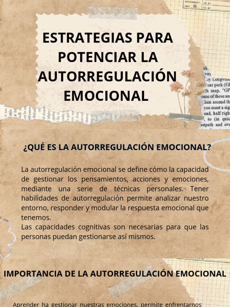 Estrategias para Potenciar La Autorregulación | PDF | Autorregulación emocional | Las emociones