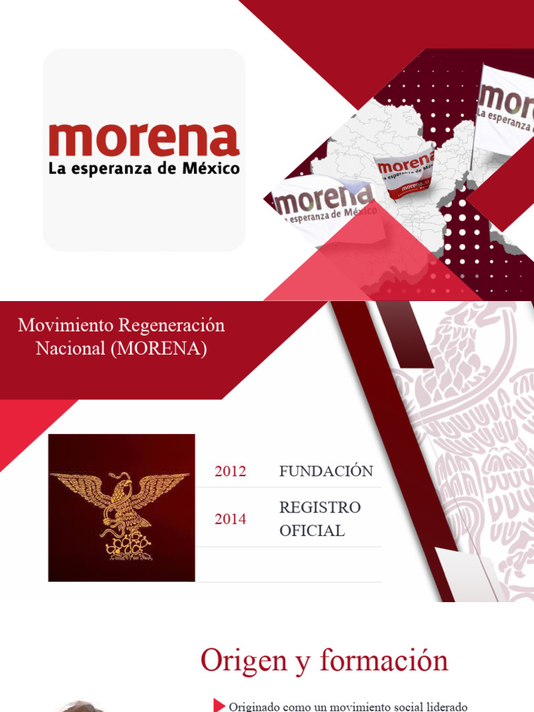 Historia y evolución del partido MORENA | PDF | Gobierno | Elecciones