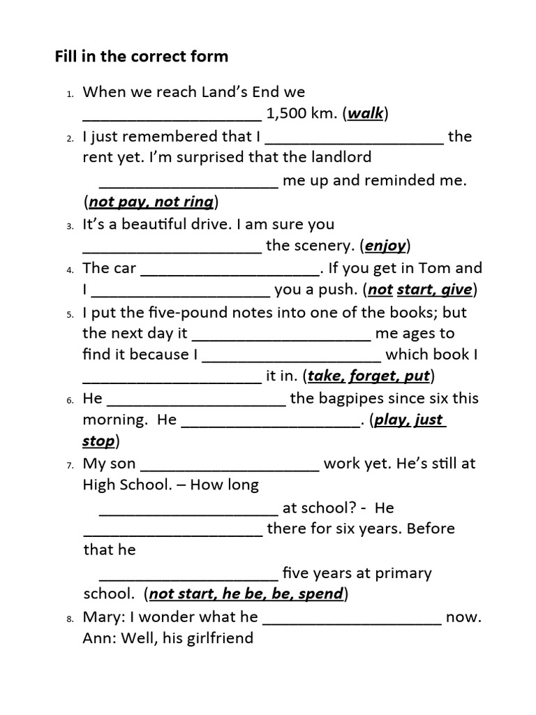 Tenses Assignment Class 8 2024 ENGLISH VIII D 06-05-2024 | PDF