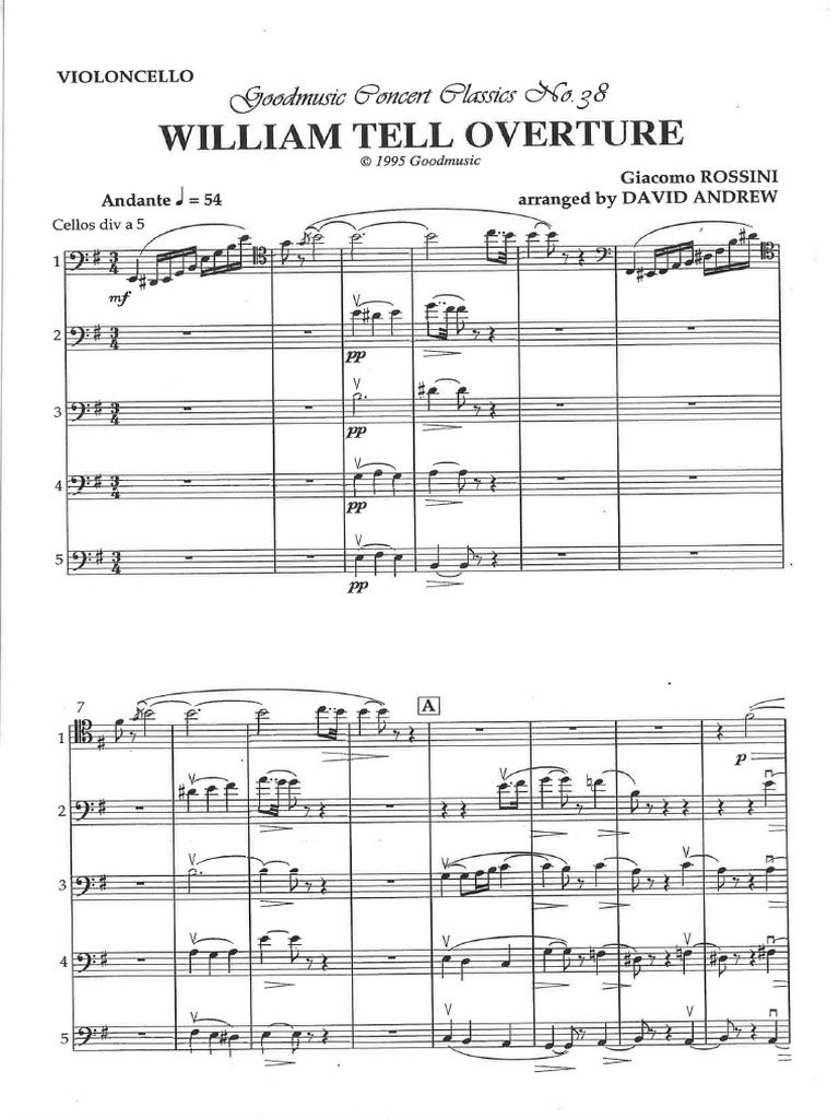 William Tell - Cello | PDF