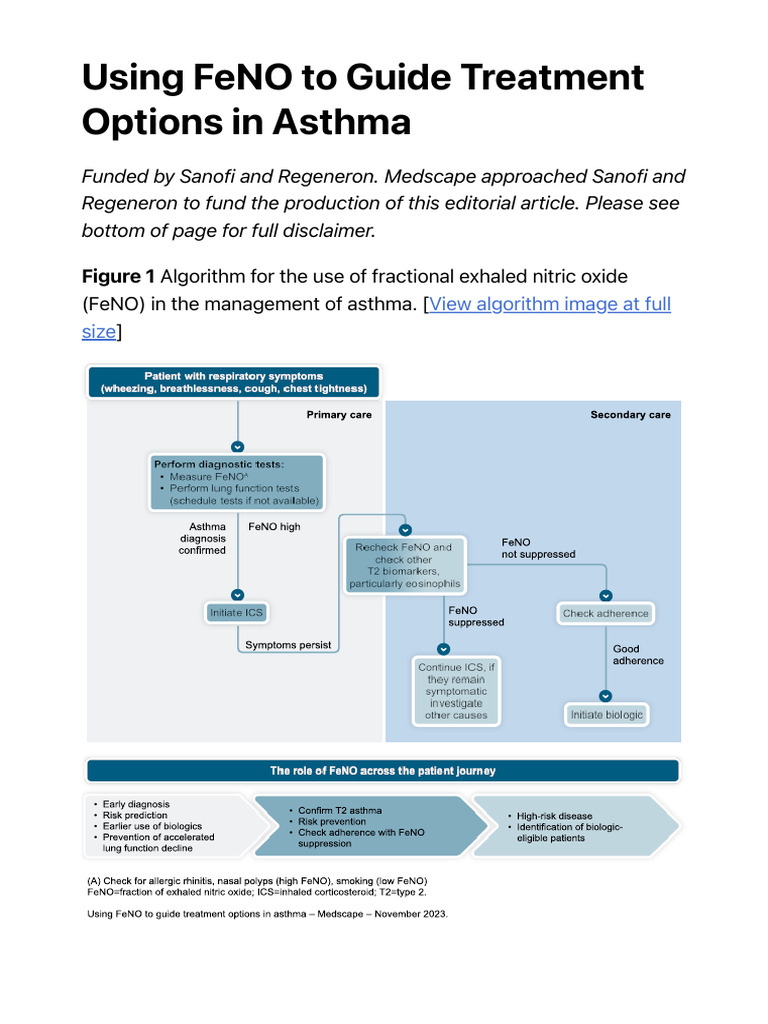 Using FeNO To Manage Asthma | PDF | Asthma | Diseases And Disorders