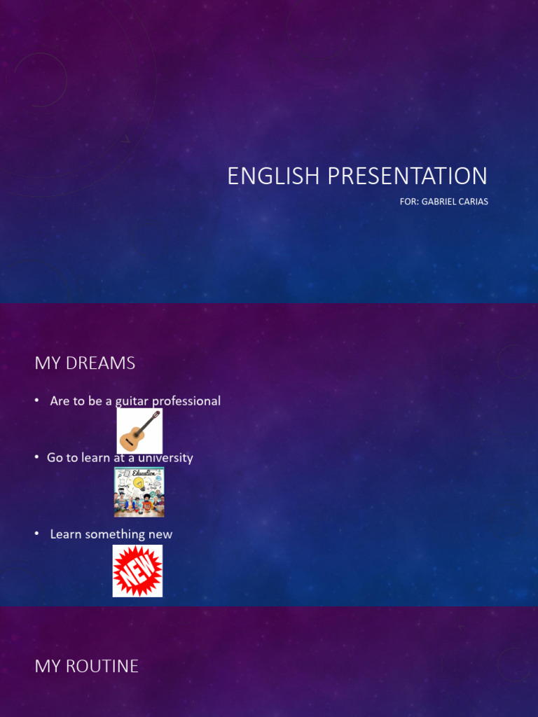English Presentation | PDF