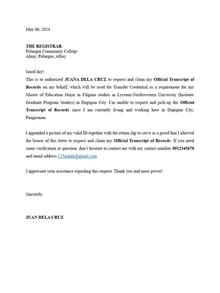 Authorization for Transcript Request | PDF | Career & Growth | Lifestyle