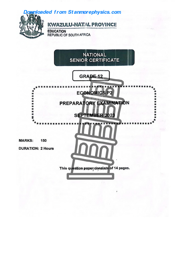 KZN Economics Grade 12 September 2023 P2 and Memo | PDF | Monopoly ...