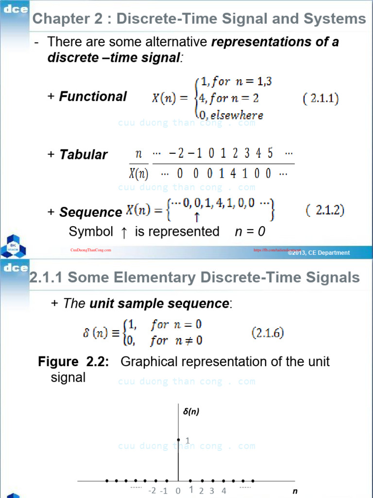 Chuong - 2 - Discrete Time Signal and Systems | PDF | Discrete Time And Continuous Time | Algorithms
