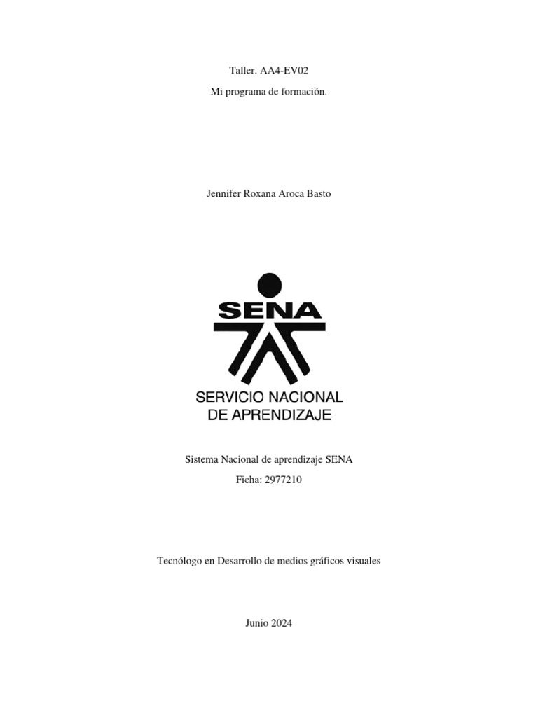 EVIDENCIA Taller. AA4-EV02 | PDF | Negocios