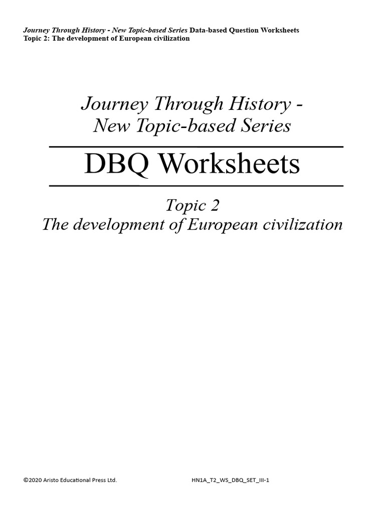 Hn1a T2 WS DBQ Set Iii ST | PDF | Feudalism | Political Economy