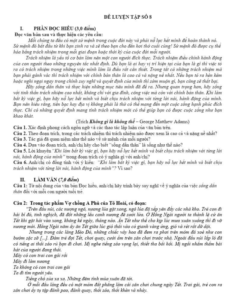 ĐỀ TH SỐ 8 - VCAP ĐOẠN 3 | PDF