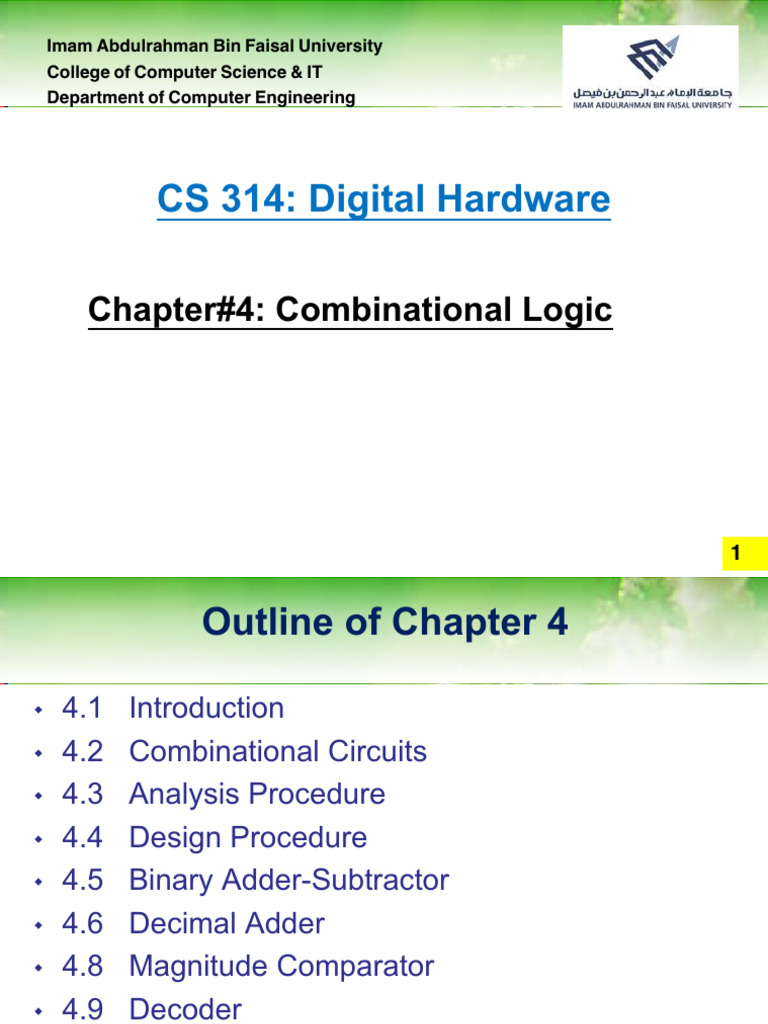 Ch4-Combinational Logic | PDF