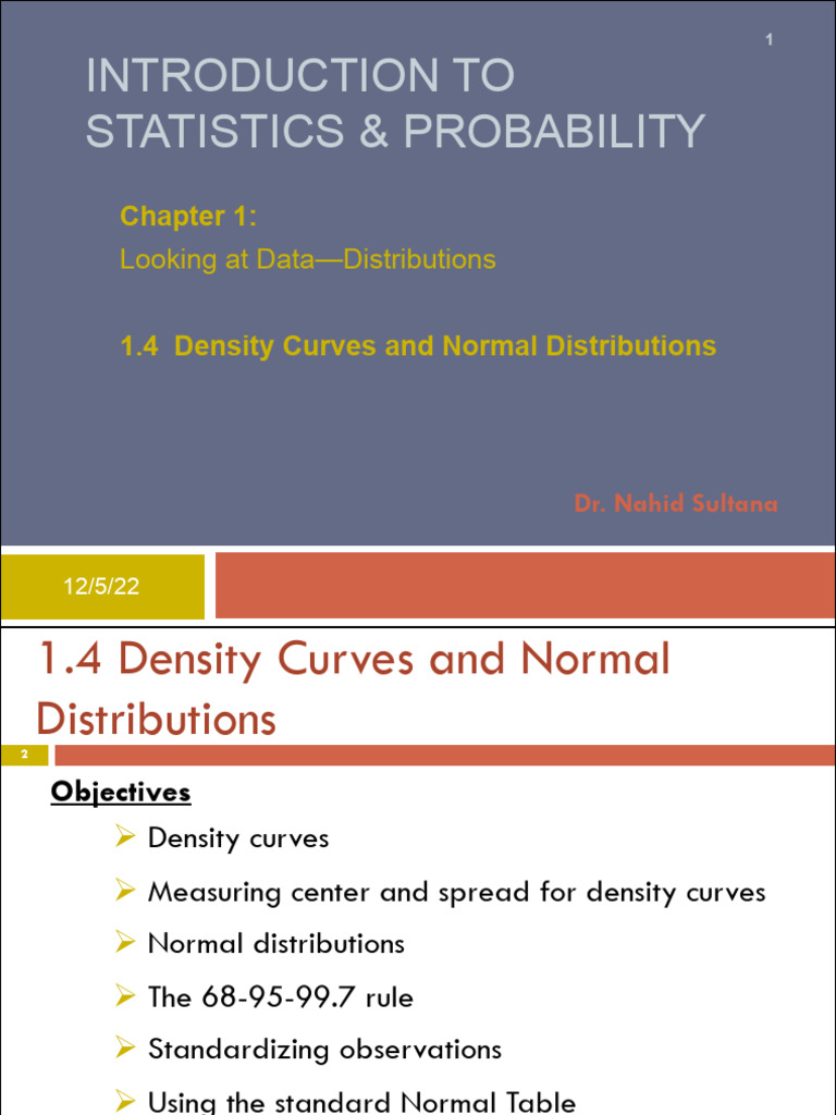 Chapter 1 | PDF | Normal Distribution | Histogram