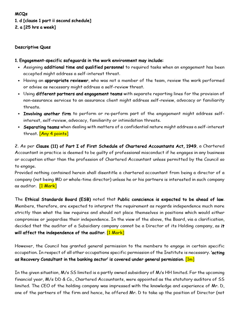 Chartered Accountants Professional Ethics Guide | PDF | Accountant | Cheque