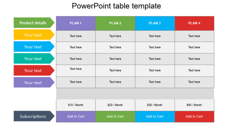 50625-Powerpoint Table Template | PDF