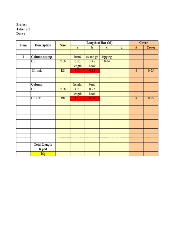 Column Stump and Column Rev.1 | PDF | Home & Garden