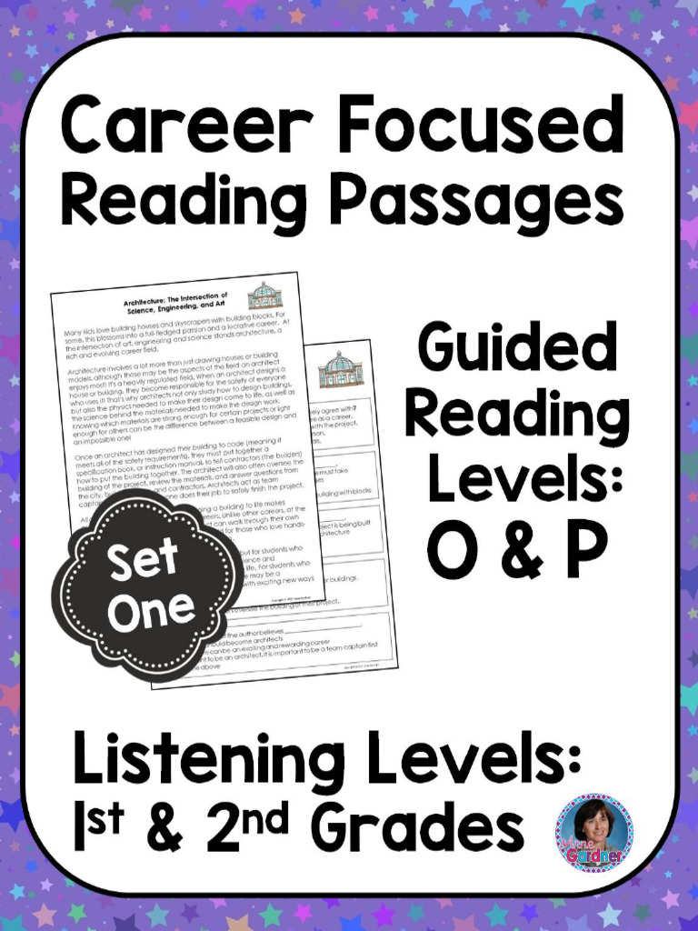12 - Career Exploration Reading Comprehension Passages - Guided Reading ...