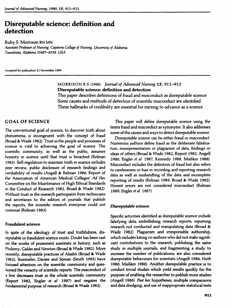 Disreputable Science Definition and Detection | PDF | Science | Observation