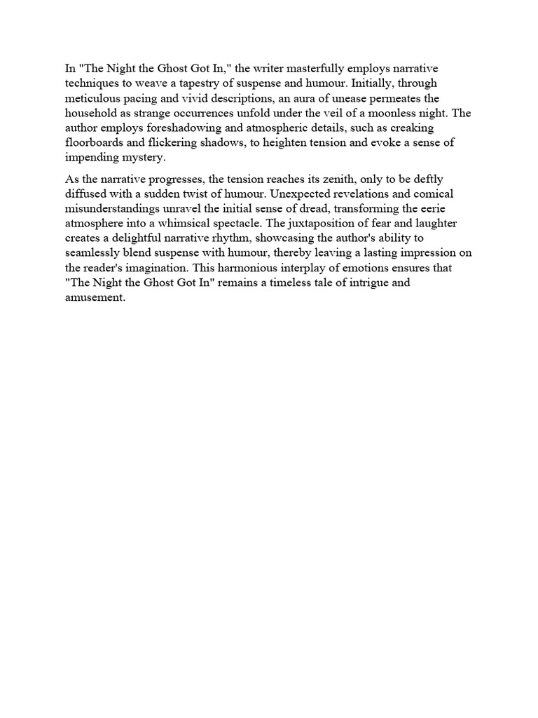 The Night The Ghost Got in | PDF | Classics | General Fiction