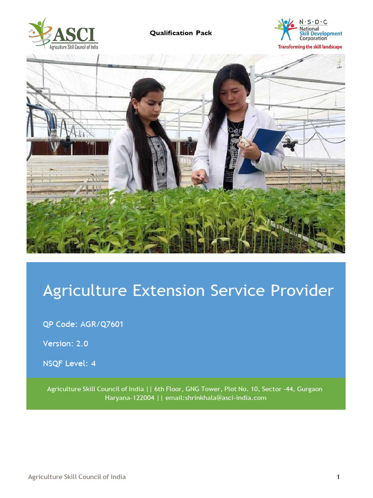 Agriculture Extension Service Guide | PDF | Agriculture | Agricultural ...