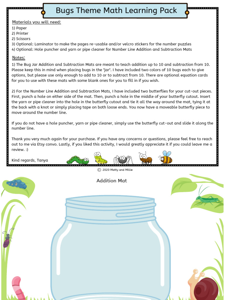 A6 - Bugs Math Learning Pack | PDF