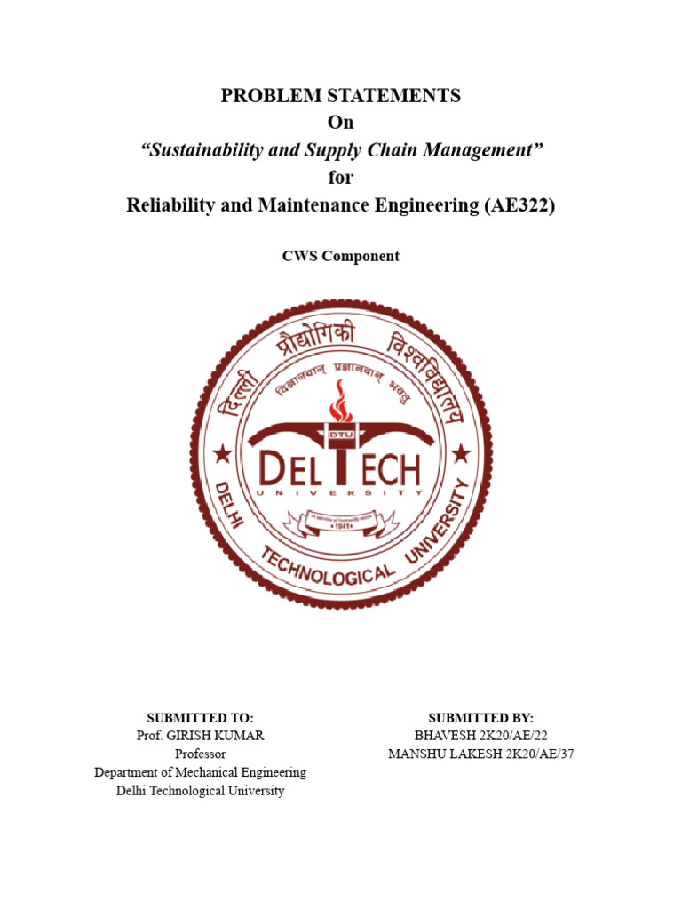 Problem Statements | PDF | Supply Chain | Corporate Social Responsibility