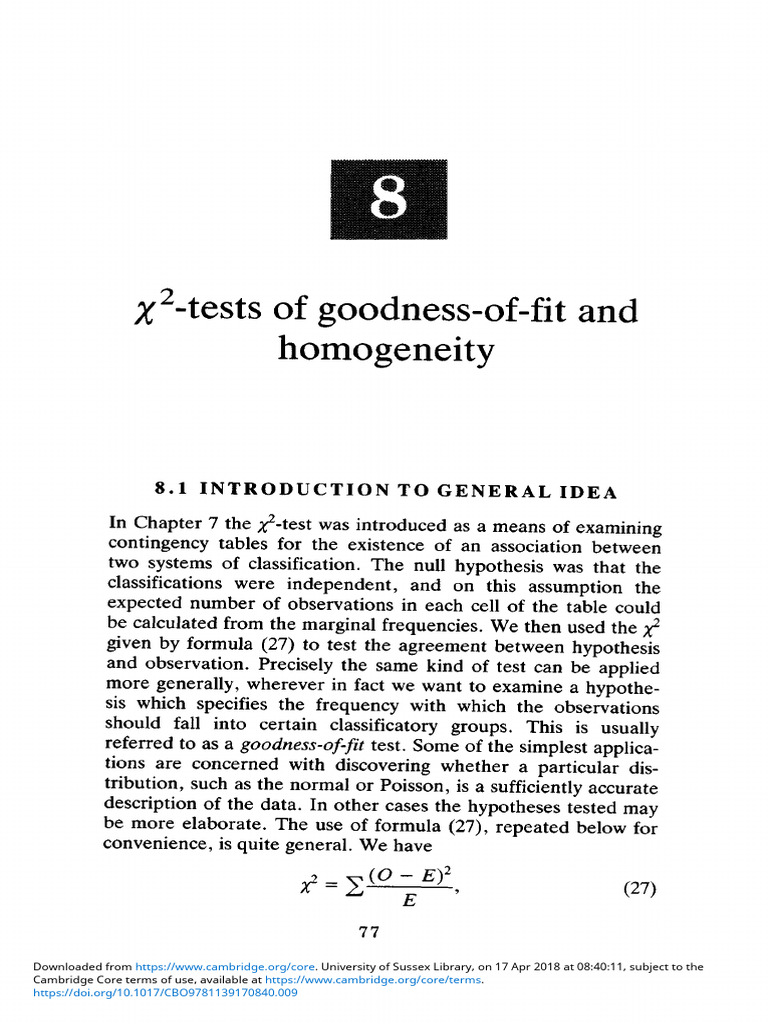Bailey, Norman T. J. - Statistical Methods in Biology - - χ2-Tests of ...