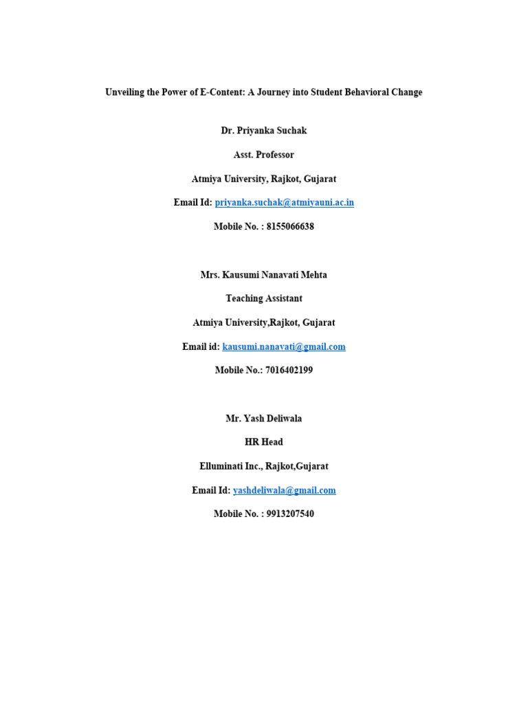 Unveiling The Power of E | PDF | Educational Technology | Learning