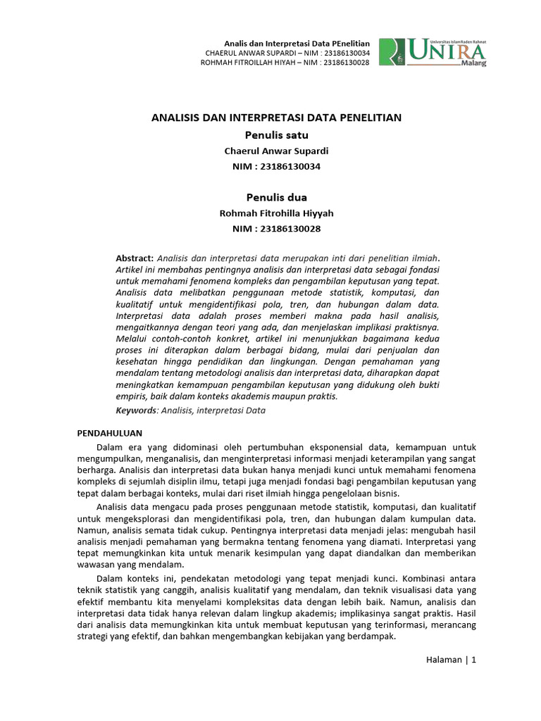 Analisis dan Interpretasi Data Penelitian | PDF | Komputer