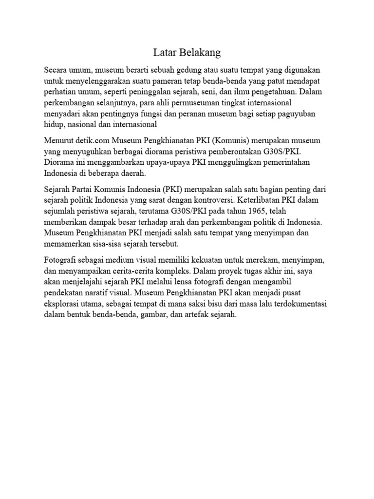 Eksplorasi Museum Pengkhianatan PKI | PDF