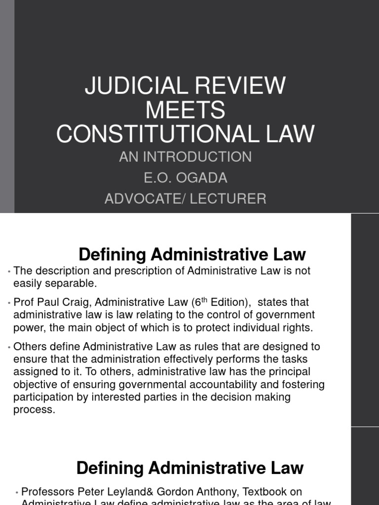 Judicial Review Meets Constitutional Law | PDF | Jurisdiction | Tribunal
