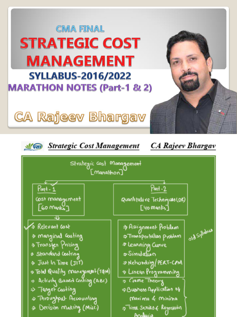 SCM Marathon Part-1-2 (New) | PDF | Cost Accounting | Labour Economics