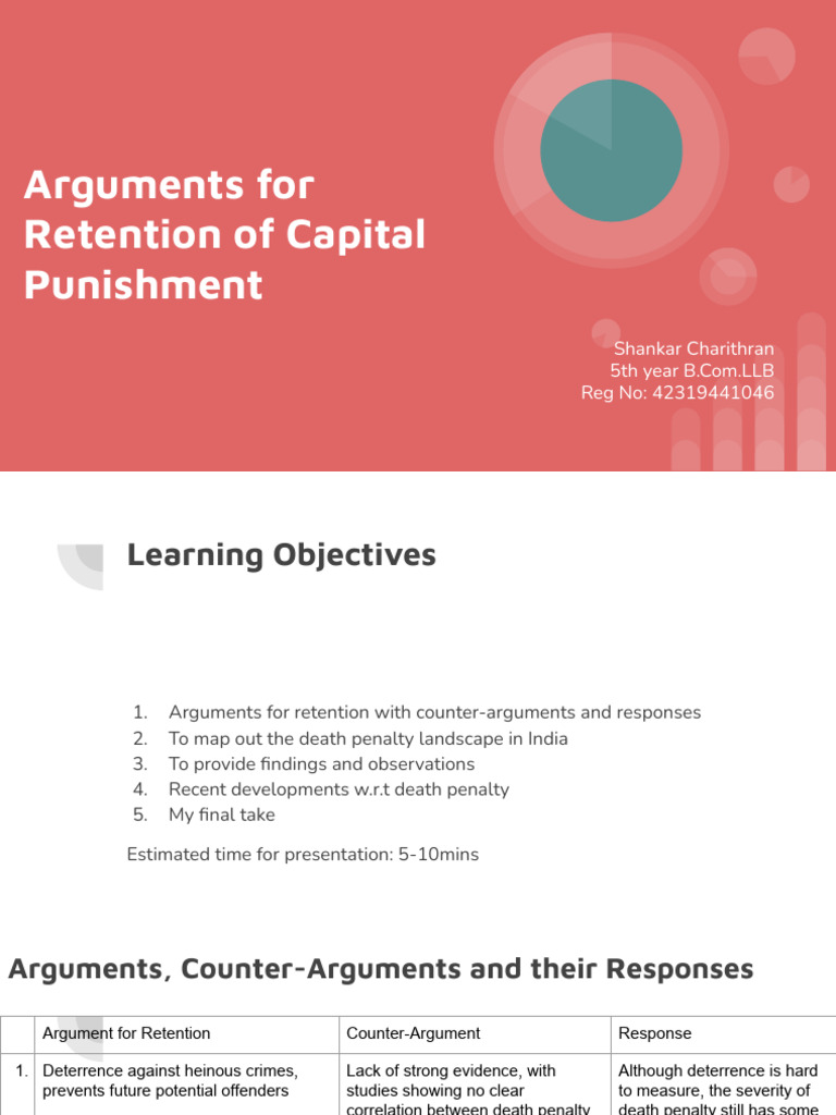 Arguments For Retention of Capital Punishment | PDF | Capital ...