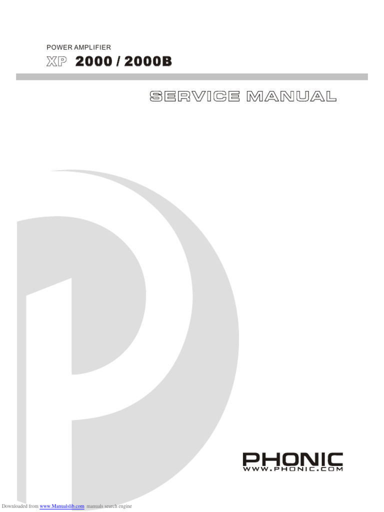Phonic XP - 2000 | PDF | Amplifier | Electricity