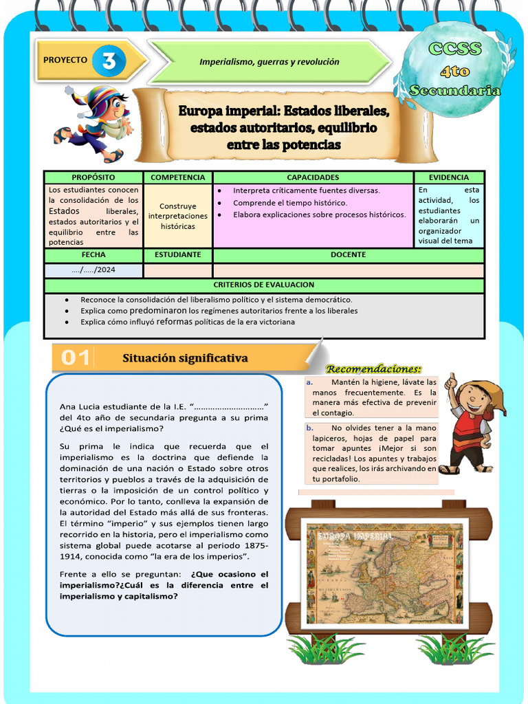 Ficha de Actividad CCSS 4-Semana 4 | PDF | Austria Hungría | imperio Alemán
