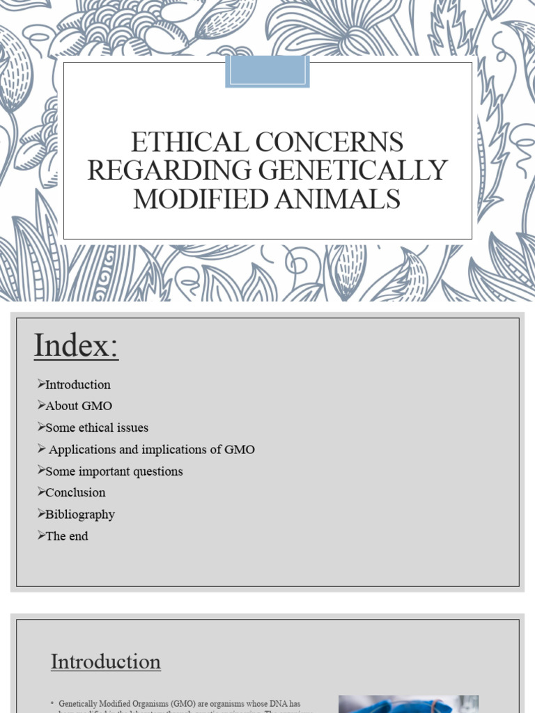 Ethical Concerns Regarding Genetically Modified Animals | PDF ...