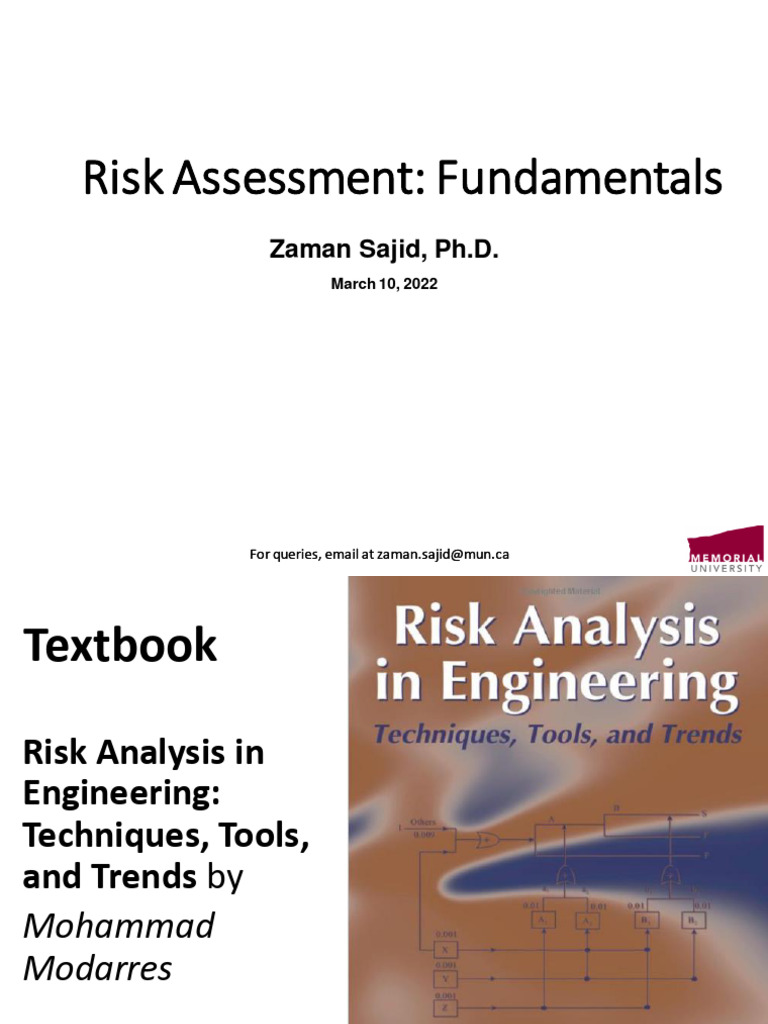 Lecture 13 Risk Assessment | PDF | Risk | Risk Management