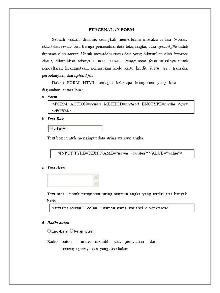 Module Pengenalan Form | PDF | Komputer
