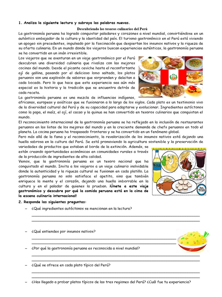FICHA-JUEV-P.S-VALORAMOS LA DIVERSIDAD GASTRONÓMICA DE NUESTRO PERÚ ...