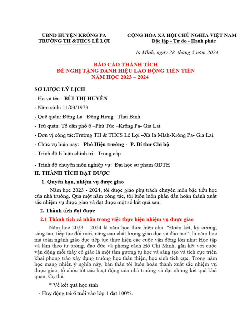 Huyền (BC TT) | PDF