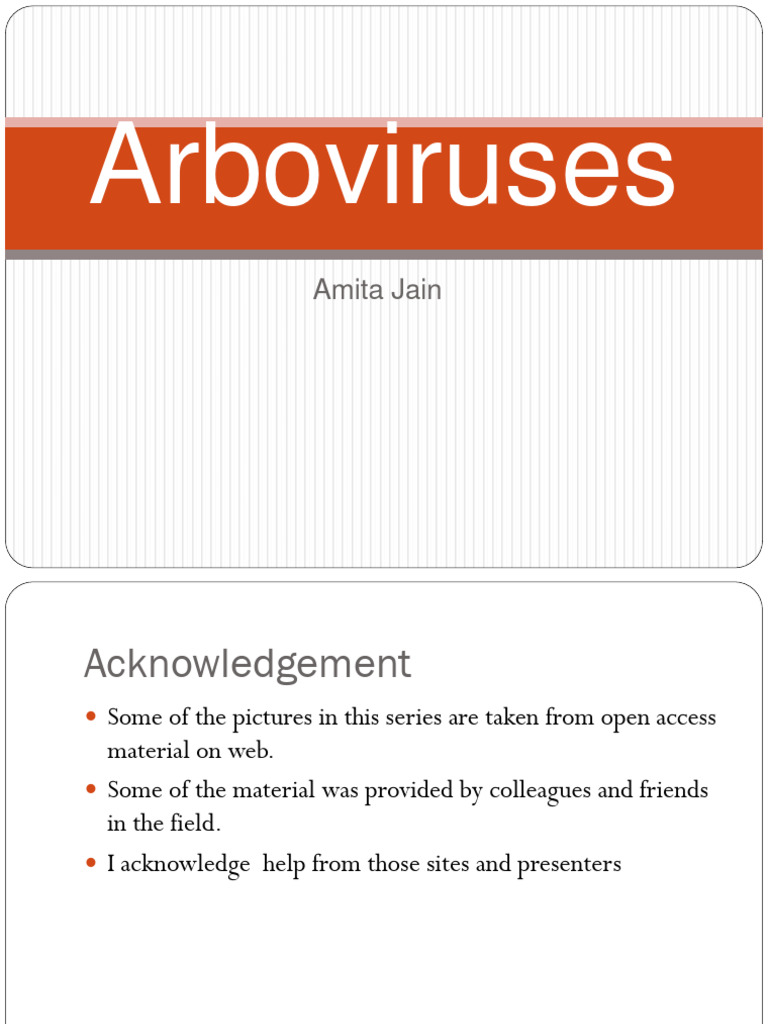 Arboviruses 2 4 Classes | PDF | Yellow Fever | Medical Specialties