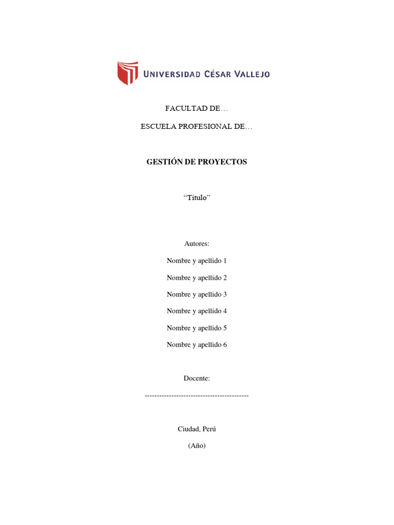 Estructura Trabajo Final - Gestion de Proyectos - Modificado 25-04-24 | PDF | Marketing ...