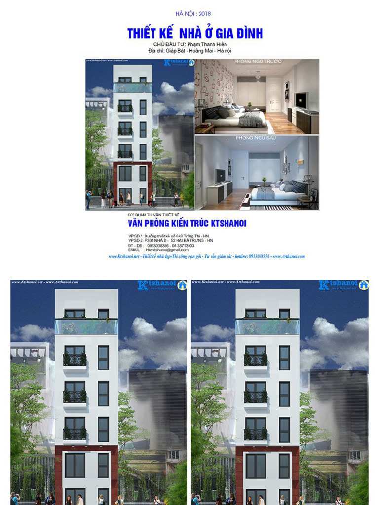 Thiet-Ke-Nha-Pho-5x12m-Cau-Thang-Va-Thang-May-O-Giua-1-Đã Chuyển Đổi | PDF